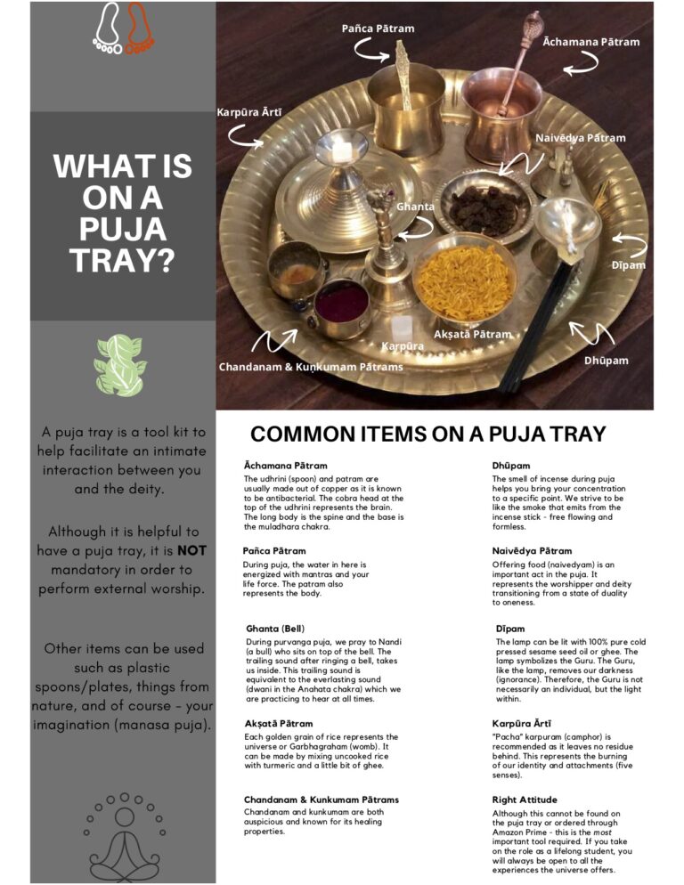 What Is On A Puja Tray?