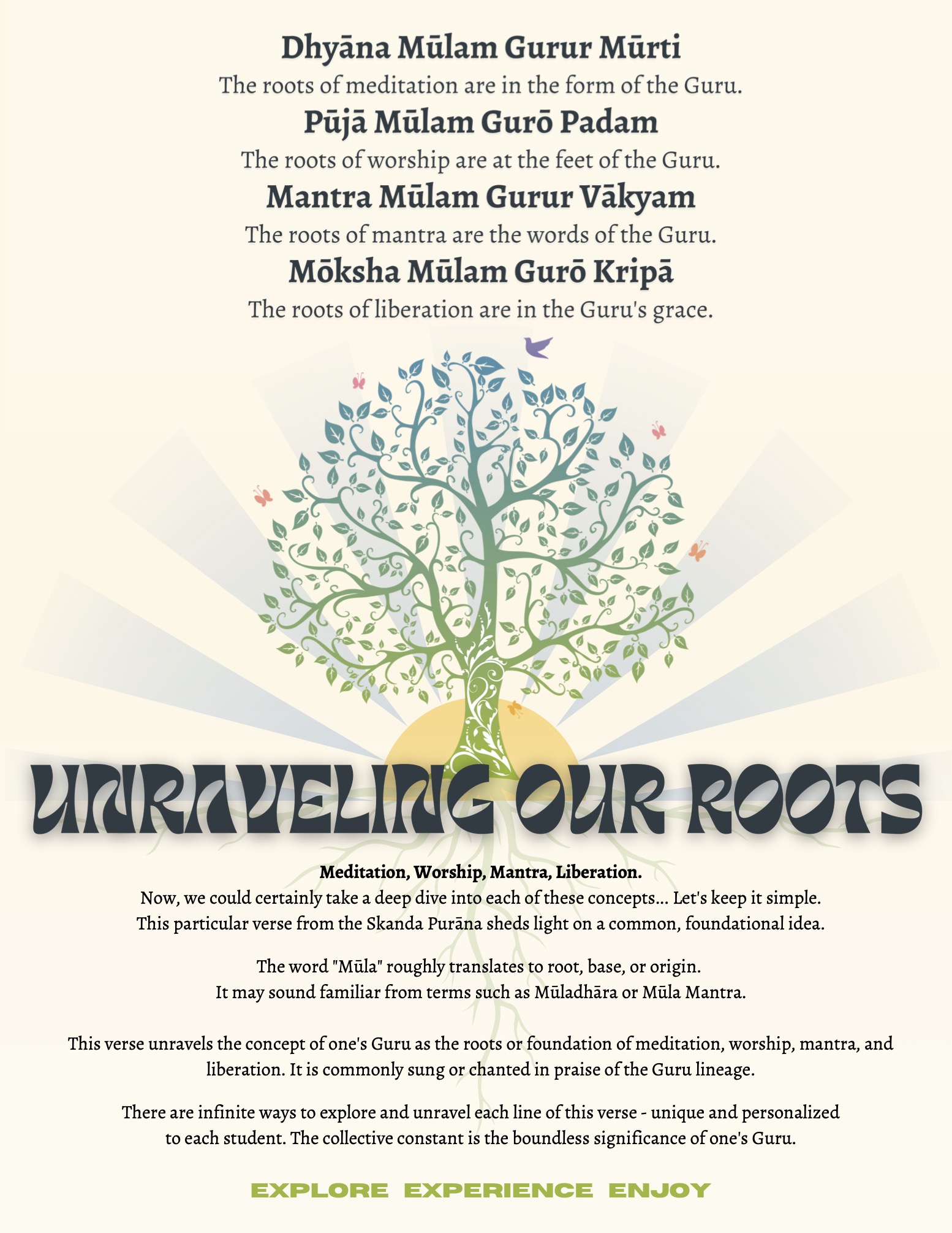 Roots of Meditation, Worship, Mantra, Liberation